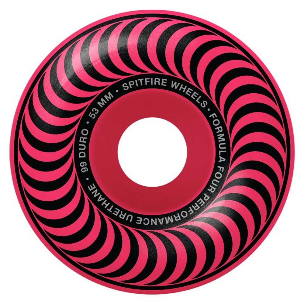 2111037253 Neon Pink F4 Classics 53mm99A Spitfire Wheels Skateboard ...
