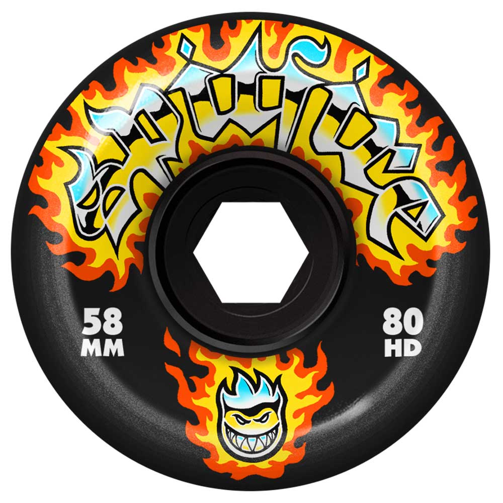 Spitfire Wheels 80HD Conical Full 58mm80A Chrome Venom Black ...