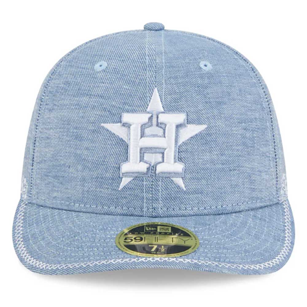 Hand Stitched Chambray Low Profile Fitted 5950 Houston Astros New Era ...