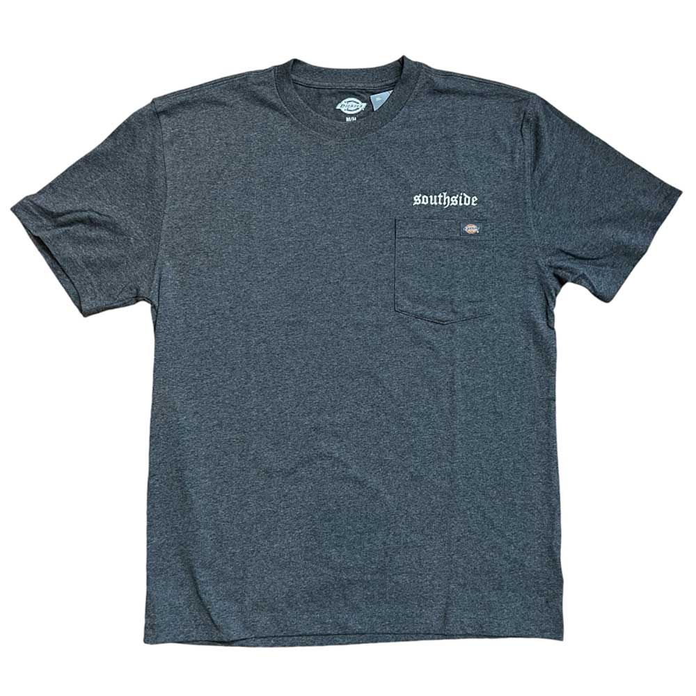 Old English Blue Charcoal Southside x Dickies Skateboarding Tee Embroi ...