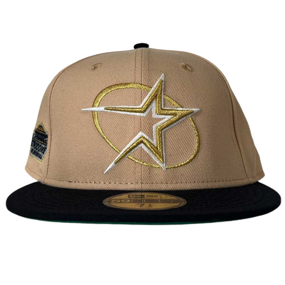 Tan Black Circle Star Houston Astros New Era Hat 5950 Fitted 5950 Day ...