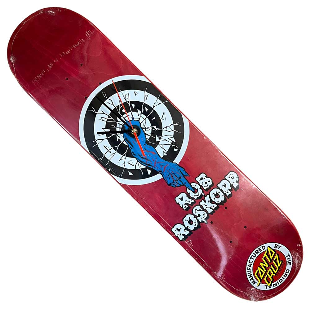 Santa Cruz Clock Deck 40 Years Pink Stain 7.7x30.3 Cork Top Do not Gri ...